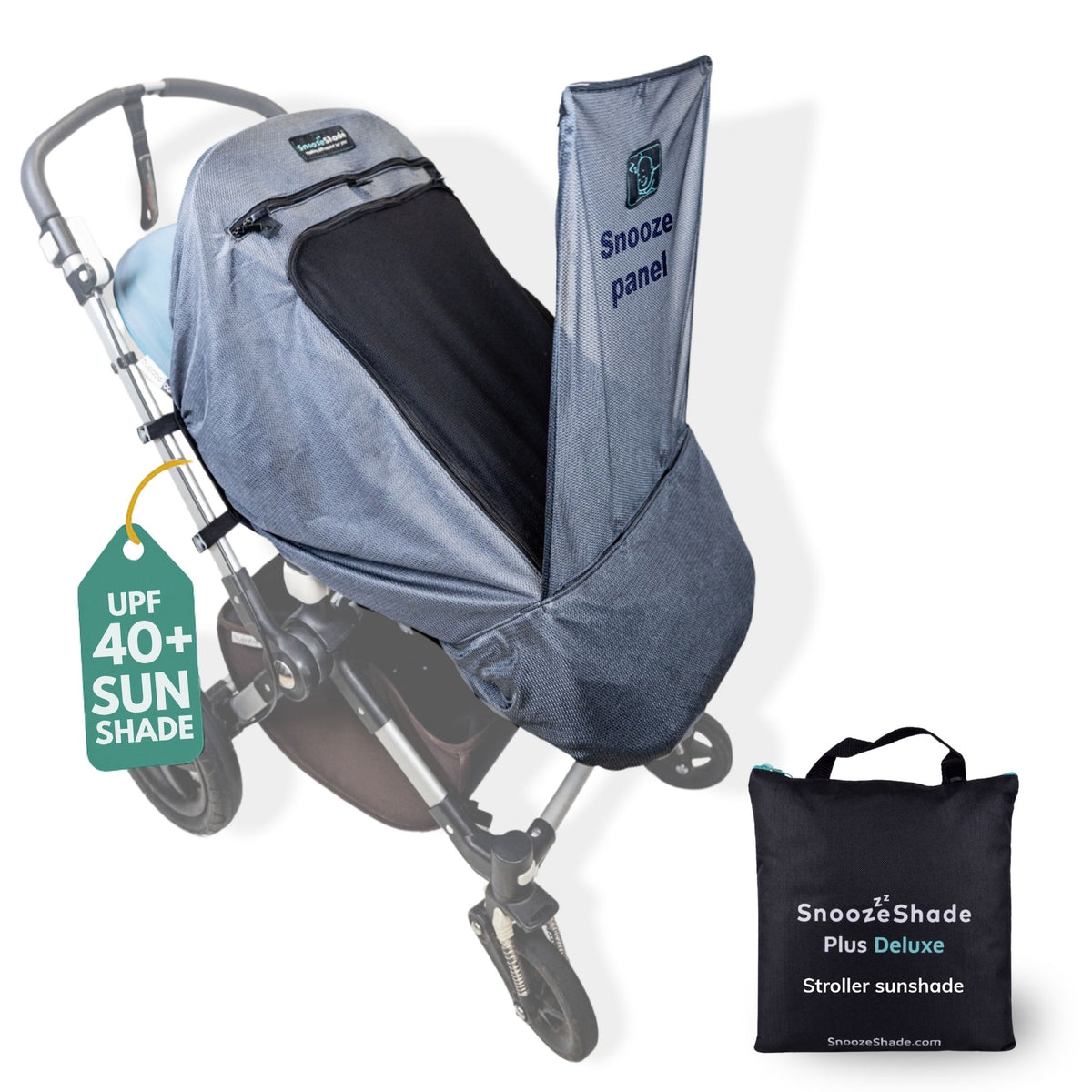 SnoozeShade Plus Deluxe (6m+) | Pushchair sun & sleep shade ...
